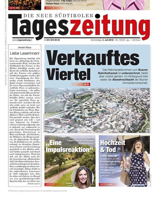 Artikel in der Südtiroler Tageszeitung - Perfect Plans Artikel in der Südtiroler Tageszeitung - Perfect Plans